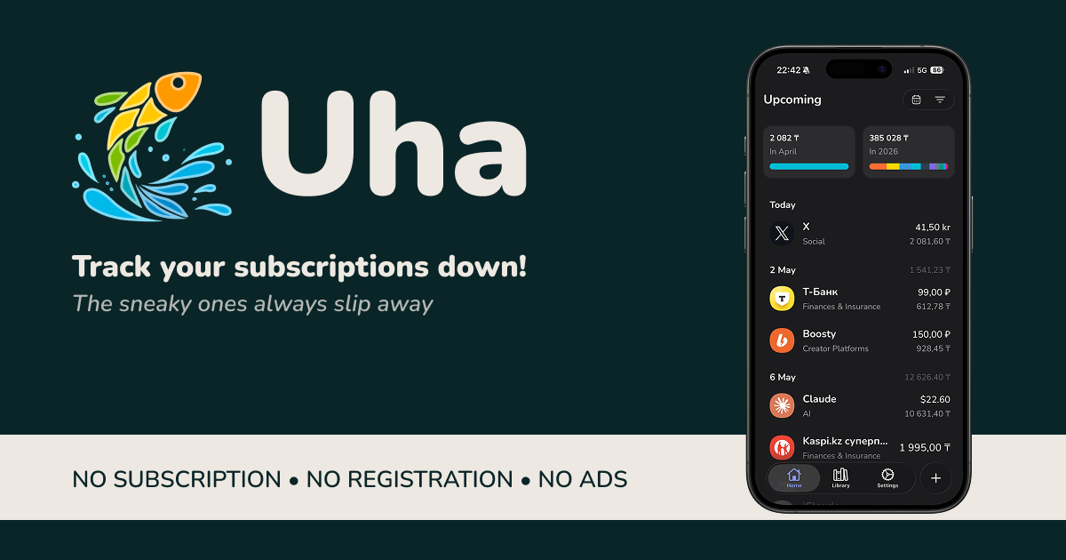 Uha — Subscription Manager for iOS